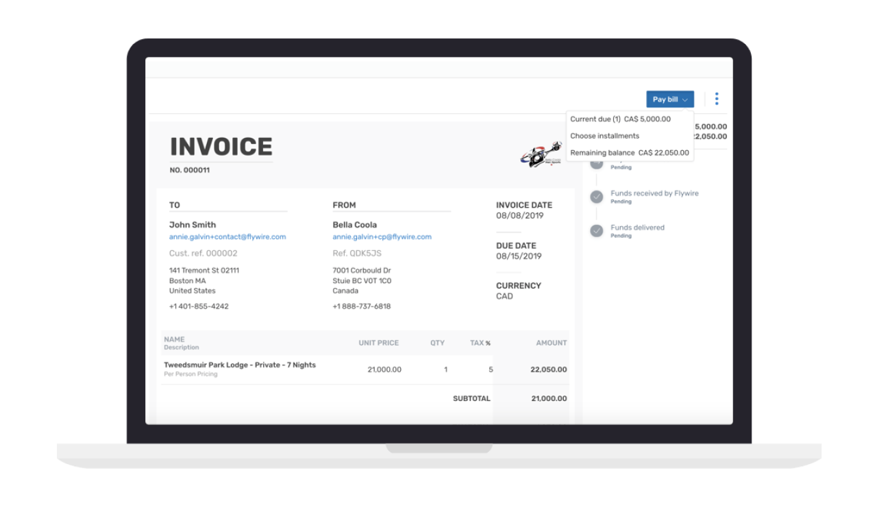 Bella Coola Guest Invoicing & Payments | Flywire