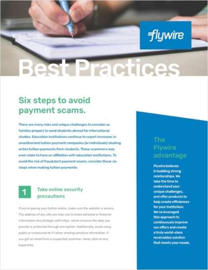 Six steps to avoid payment scams - Best Practices Guide -… | Flywire